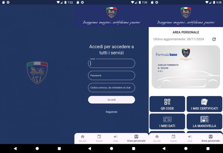 Utilizzo dell'app "My ASI" - Fiat 500 Club Italia - sito ufficiale